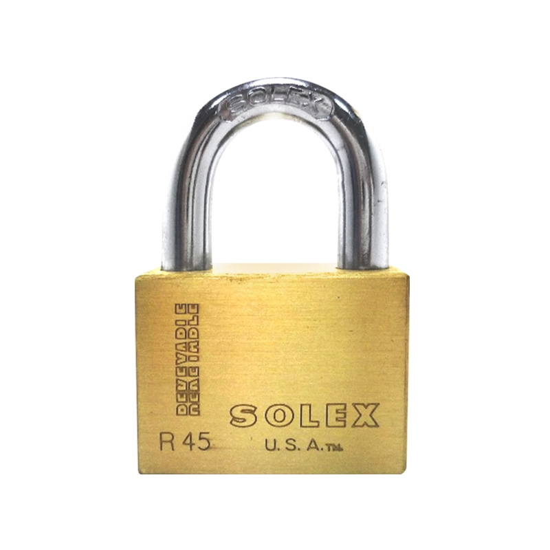 Padlock SOLEX R PREMIUM Size 45 MM. Brass | OfficeMate