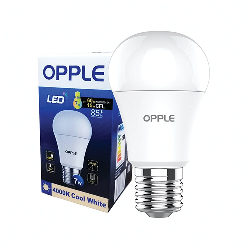 หลอดไฟ LED 7 วัตต์ Cool White OPPLE รุ่น Ecomax A55 E27 | OfficeMate