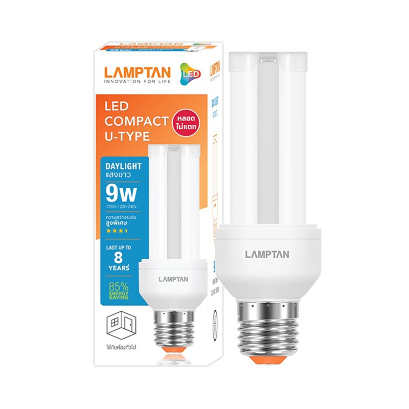 LED Bulb 9 Watt Daylight LAMPTAN U TYPE E27 | OfficeMate