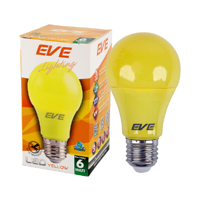 LED Bulb E27 EVE LIGHTING A60 COLOR Power 6 W Yellow | OfficeMate