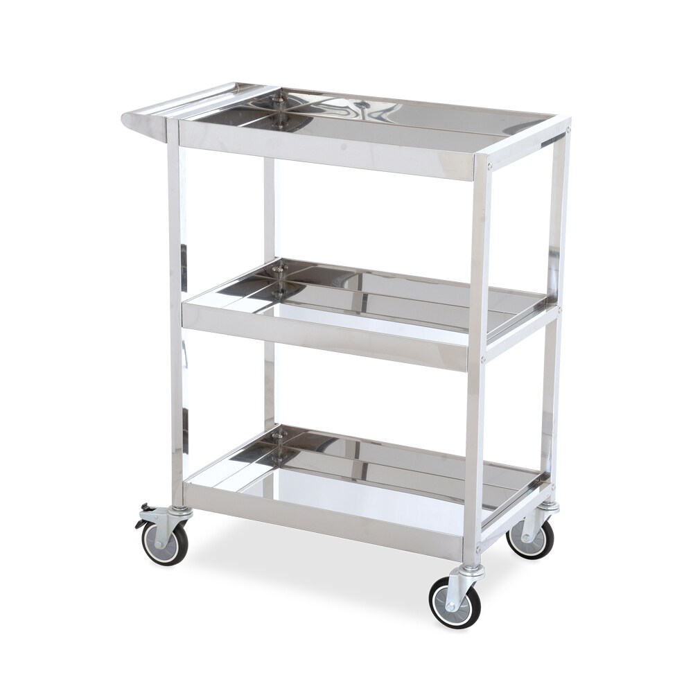 TS3-6004 Three-Tier Stainless Steel Tray Trolley - Knock-Down Type - PU ...
