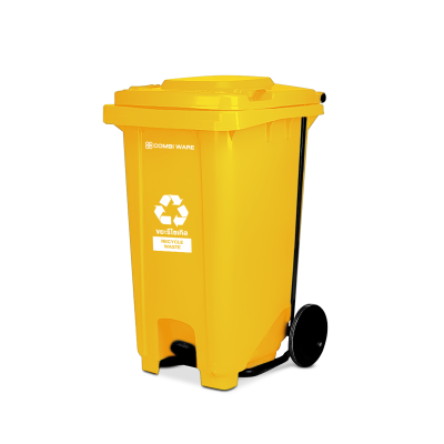 ถังขยะเทศบาล COMBI WARE RX-100LU-YEL สีเหลือง ขนาด 100 ลิตร | OfficeMate