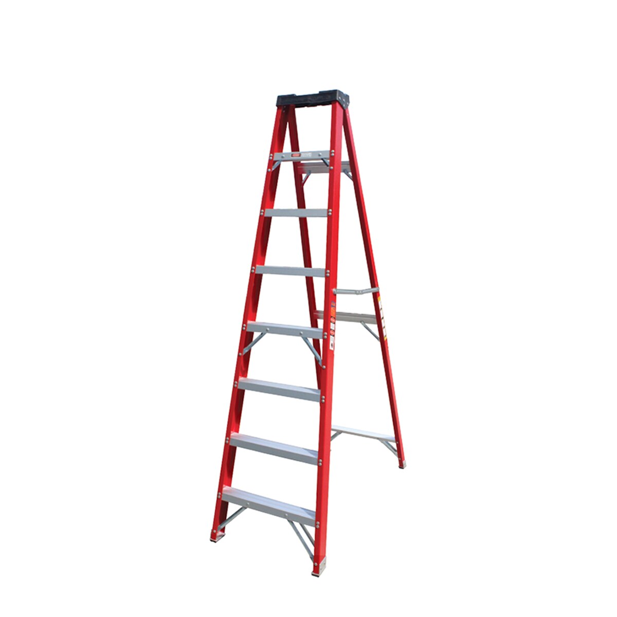 Fiberglass Single Side Ladder with Tool Tray 8 Step | OfficeMate