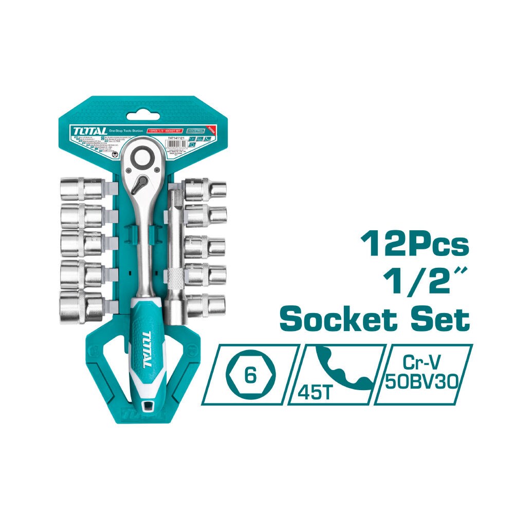 Total Tool Set 12ตัวชุด ขนาด 1/2(160mm) รุ่น THT141121 | OfficeMate