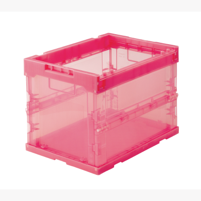 TRUSCO Alpha Foldable Container 20 TR-S20R Red-Clear Color | OfficeMate