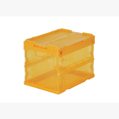 TRUSCO Alpha Foldable Container TR-SC20OR Orange-Clear Color | OfficeMate