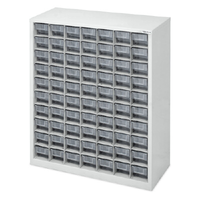 CB0710N Cabinet for Parts Bin with Divider - Grey Cabinet & Clear Parts ...