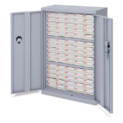 CD75D ตู้ใส่กล่องอะไหล่ ประตูบานเปิด พร้อมกล่องอะไหล่ ABS 75 ช่อง | OfficeMate