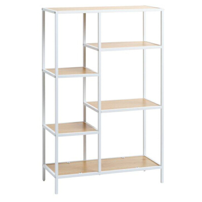 JYSK Shelving unit TRAPPEDAL 5 shel.oak/white | OfficeMate
