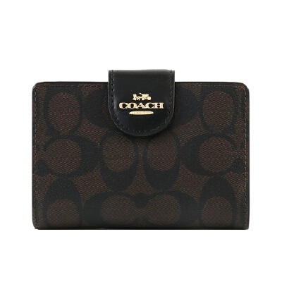 กระเป๋าสตางค์ขนาดกลาง COACH C0082 MEDIUM CORNER ZIP WALLET IN SIGNATURE ...