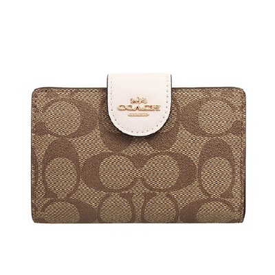 กระเป๋าสตางค์ขนาดกลาง COACH C0082 MEDIUM CORNER ZIP WALLET IN SIGNATURE ...