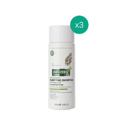 Smooth E Purifying Shampoo 100 ml. (Pack 3) สูตรอ่อนโยน ลดผมร่วง ...