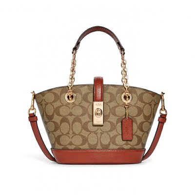 กระเป๋าสะพาย COACH C8597 LANE BUCKET BAG IN SIGNATURE CANVAS (IME7V ...