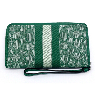 COACH DEMPSEY LARGE PHONE WALLET IN SIGNATURE JACQUARD WITH STRIPE AND ...