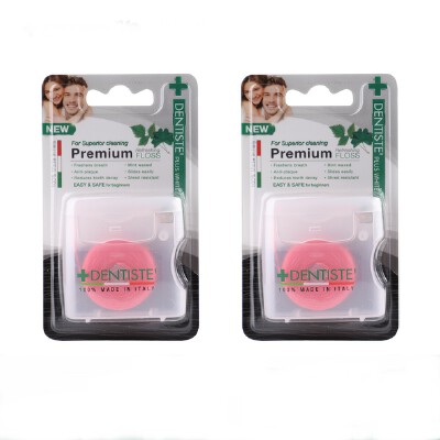 (Pack 2) Premium Refreshing Floss Italy 40 m.(Pink) Dentiste | OfficeMate