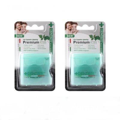 (Pack 2) Premium Refreshing Floss Italy 40 m.(Green) Dentiste | OfficeMate