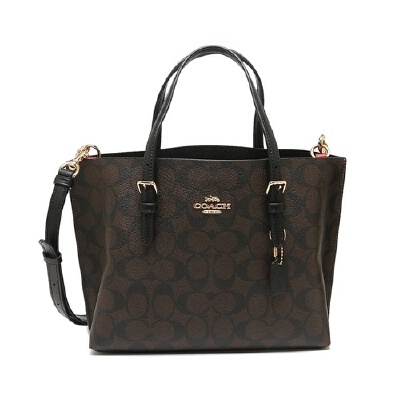 กระเป๋า COACH C4250 MOLLIE TOTE 25 IN SIGNATURE CANVAS สีน้ำตาลเข้ม ...