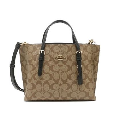 กระเป๋า COACH C4250 MOLLIE TOTE 25 IN SIGNATURE CANVAS สี Khaki/Black ...