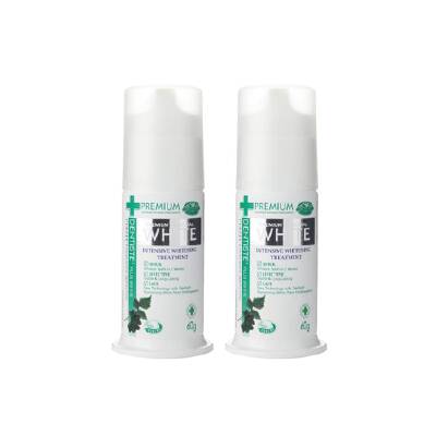 Premium White Toothpaste Pump 60g. ยาสีฟันสูตรฟันขาว แบบขวดปั๊ม (Pack 2 ...