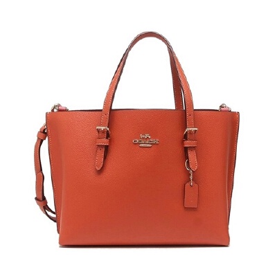 กระเป๋า 25 IN CROSSGRAIN LEATHER COACH C4084 MOLLIE TOTE สีส้ม (IM ...