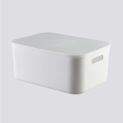 HomeHuk PP Storage Box White Color M | OfficeMate