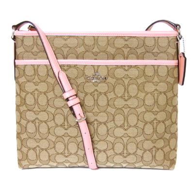กระเป๋าสะพาย COACH แท้ ผ้าลาย Signature สายหนังแท้ ปรับความยาวสายได้ ...