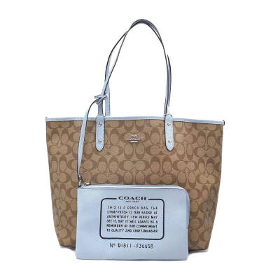 กระเป๋าสะพาย COACH แท้ ใช้ได้ 2 ด้าน พร้อมกระเป๋าคล้องมือ ได้ทั้งเซต ...