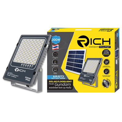 RICH LED FLOODLIGHT SOLAR CELL GUNDAM Daylight 200W | OfficeMate