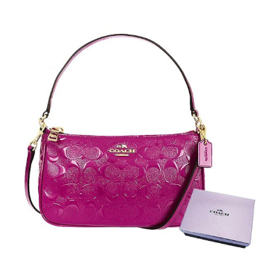 กระเป๋าถือ COACH แท้รุ่น Limited COACH 36612 DEBOSSED PATENT TOP HANDLE ...