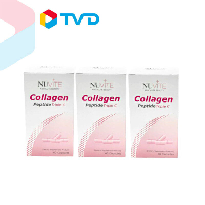 NUVITE COLLAGEN TRIPLE C (60 CAPS) ฟรี 10 CAPS 4 กล่อง | OfficeMate