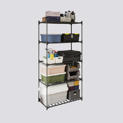ชั้นวางของเหล็ก HomeHuk Micro Rack Steel Shelf 5 ชั้น สีดำ | OfficeMate