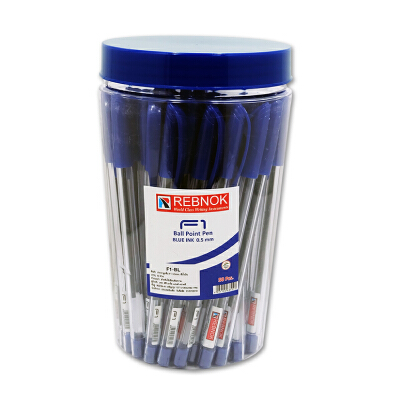 ปากกาลูกลื่น REBNOK F1 0.5mm. หมึกสีน้เงิน 50ด้าม | OfficeMate