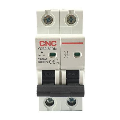 CNC ELECTRIC MCB DC 250V YCB9-80DM 2Pole 10KA Solar DC Mini Circuit Circuit Breaker 20A Piece ...