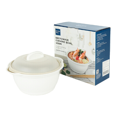ชามใส่บะหมี่ไมโครเวฟพร้อมฝาปิด MICRON WARE รุ่น JCP-5089 ความจุ 900 มล. สีขาว | OfficeMate
