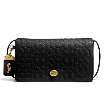 กระเป๋าสะพาย Coach F30427 Dinky In Signature Leather สีดำ (OL/Black ...