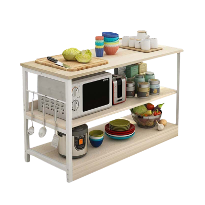 HomeHuk MapleWhite Microwave Rack Shelves 120cm | OfficeMate