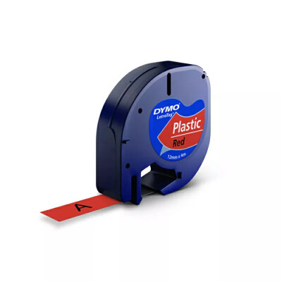 เทปพลาสติก DYMO LT BLK/RD TAPE เลตร้าแท็ก สีดำ/แดง | OfficeMate