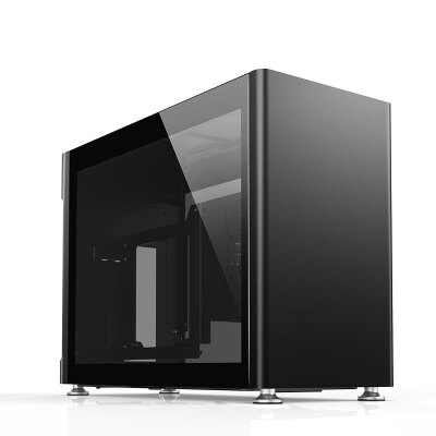 Jonsplus i100 Pro Tempered Glass ITX Case Computer Black | OfficeMate