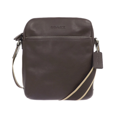 กระเป๋าสะพายกระเป๋าหนังแท้ สายผ้า COACH 70813 Brown | OfficeMate