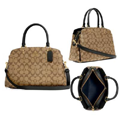 COACH COACH 91495 LILLIE CARRYALL IN SIGNATURE CANVAS (IMRQE) | OfficeMate