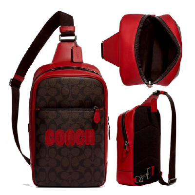 กระเป๋าคาดอก COACH CE522 WESTWAY PACK IN COLORBLOCK SIG COACH ...