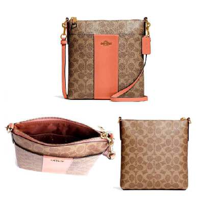 COACH 41321 Canvas Signature Kitt Tan Aqua 41321B4TY9 | OfficeMate