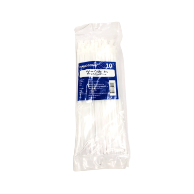 Cable tie 10 inches white (pack of 100) | OfficeMate