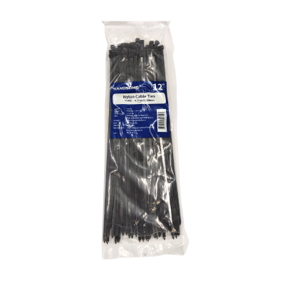 Cable tie 12 inches black (pack of 100) | OfficeMate
