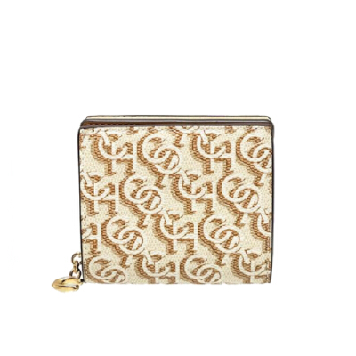 กระเป๋าสตางค์ SNAP WALLET WITH SIGNATURE MONOGRAM PRINT COACH CF522IMCHK | OfficeMate