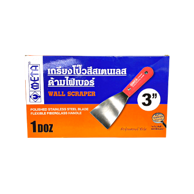 Putty trowel, putty steel, stainless steel, fiber handle META 3 inch (1 ...