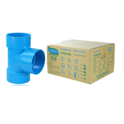 DSAI ดีเอสเอไอ สามทางบางพีวีซี PVC ขนาด 6" (6นิ้ว) (4 ตัว/กล่อง) | OfficeMate