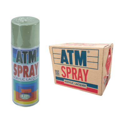 สีสเปรย์อเนกประสงค์ เอทีเอ็ม (ATM SPRAY) NO.A221 LIGHT GREY สีเทาสว่าง ...