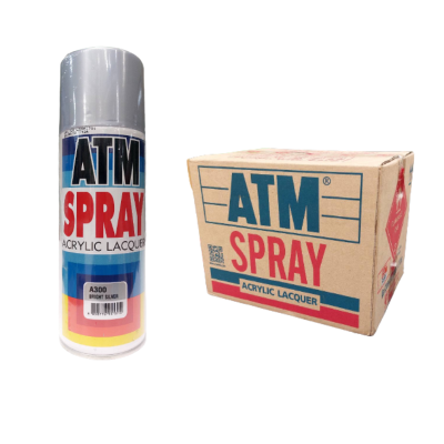 สีสเปรย์อเนกประสงค์ เอทีเอ็ม (ATM SPRAY) NO.A300 BRIGHT SILVER สีเงิน ...