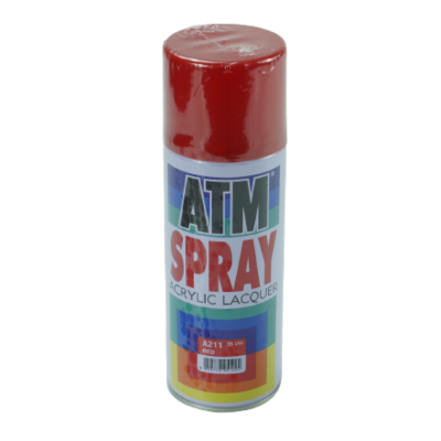 สีสเปรย์อเนกประสงค์ เอทีเอ็ม (ATM SPRAY) NO.A211 RED สีแดง จำนวน 1 ...
